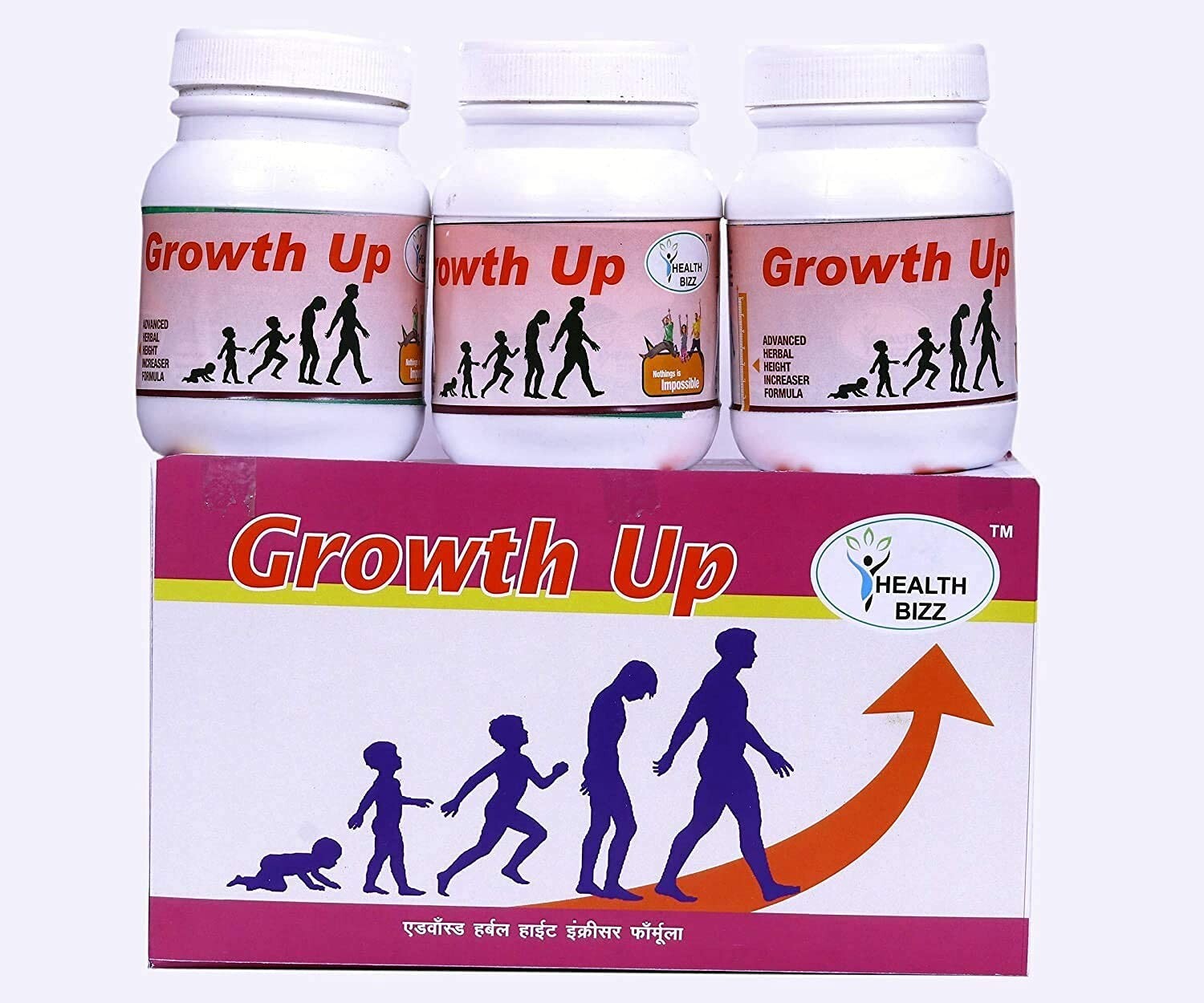 Healthbizz GROWTH UP HEIGHT GAINER FORMULA Herbal Powder - (300 gm Pack ...