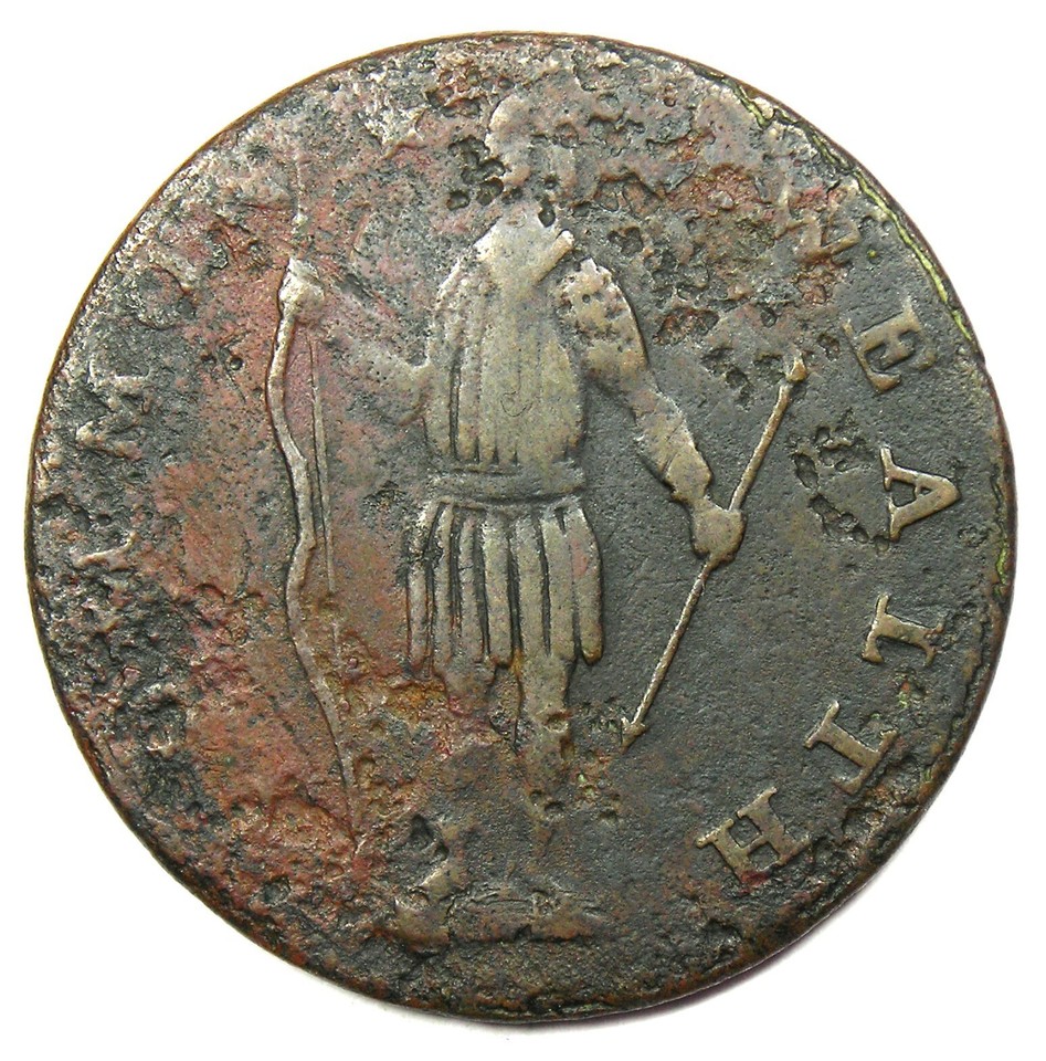 1788 Massachusetts Cent Colonial Copper Coin 1C - Rare Early Colonial ...