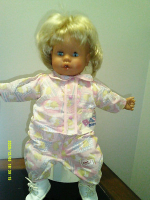 Max Zapf Creations Baby Born Doll Blonde Hair Blue Eyes 20" 1992 Clean ...