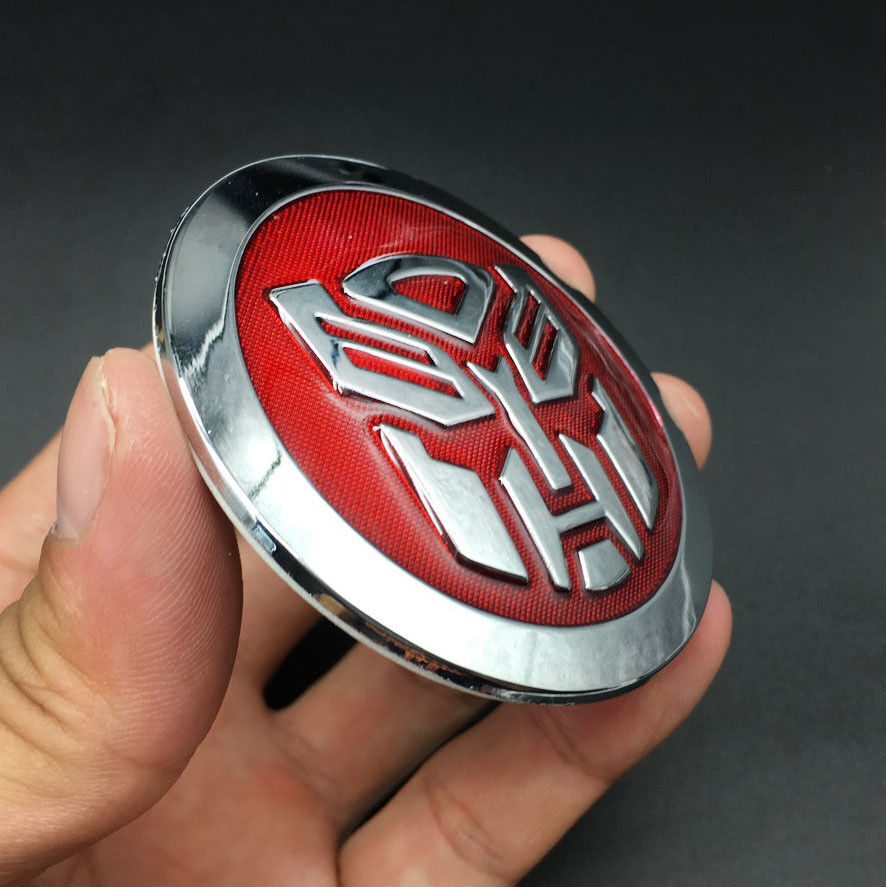 Chrome Red Round Transformers Autobots Body Fender Door Rear Emblem ...