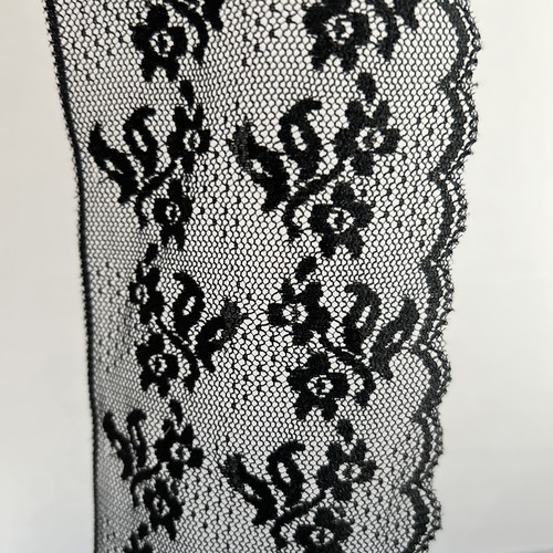 Partial Roll Vintage 4” Wide Black Lace Trim | eBay