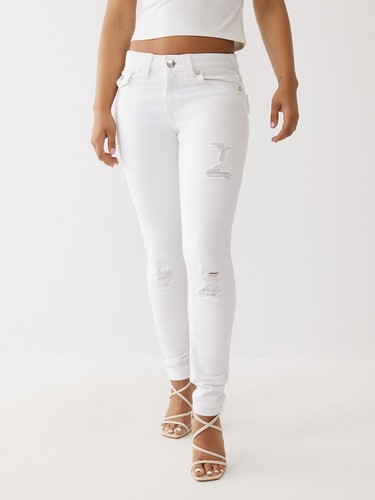 TRUE RELIGION HALLE MID RISE SUPER SKINNY JEANS 205502 NEW with TAGS | eBay