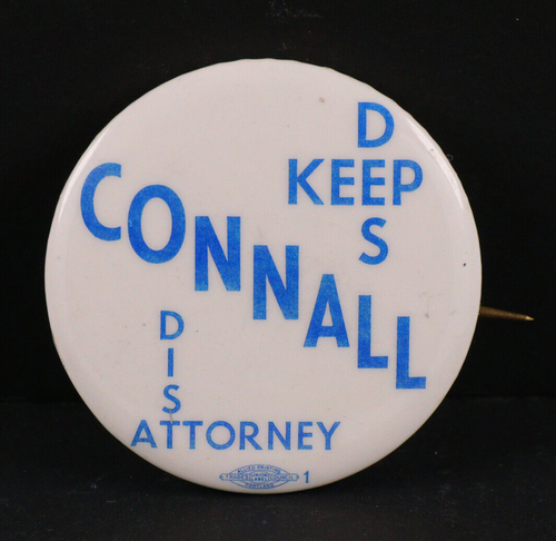 1972 Keep Des Connall Portland District Attorney Vintage Pinback Button ...