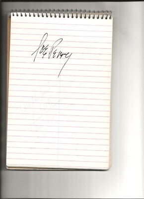 Joe Perry (football) in person autographed 6 x 9 notebook page | eBay