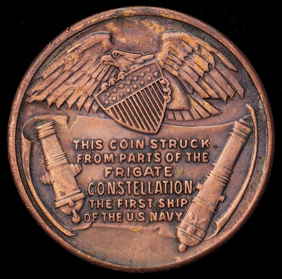 "1797" U.S. Frigate Constellation Struck w/ Parts of the Ship Coin ...