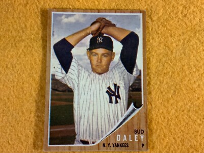 F8-2 BASEBALL CARD - BUD DALEY - NEW YORK YANKEES - 1962 TOPPS - CARD ...