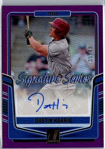 DUSTIN HARRIS RC AUTO 2024 Donruss /49 Signature Series Purple #55 | eBay