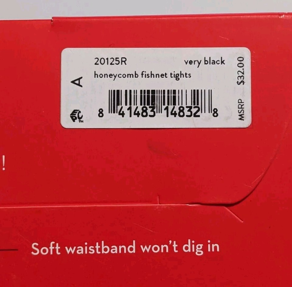 Spanx Tight End Honeycomb Fishnet Patterned Shaping Tights Very Black ...