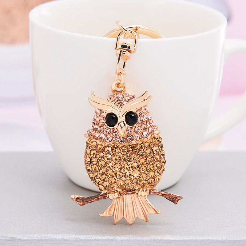 Sparkling Animal Keychain Keyring Rhinestone Crystal Charms Cute Bag ...