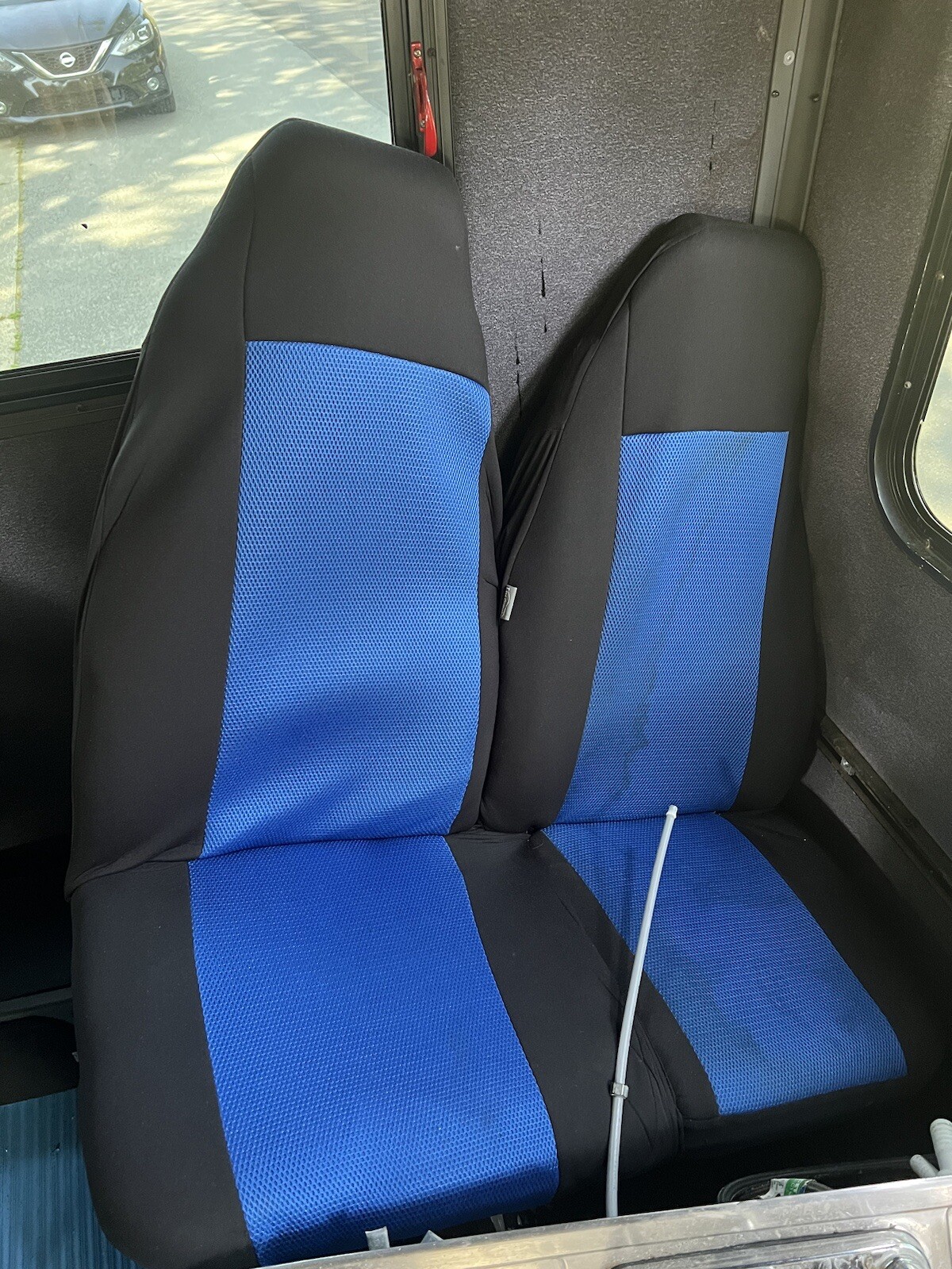 Shuttle Bus Transit Seats: Blue Pattern Chair | eBay