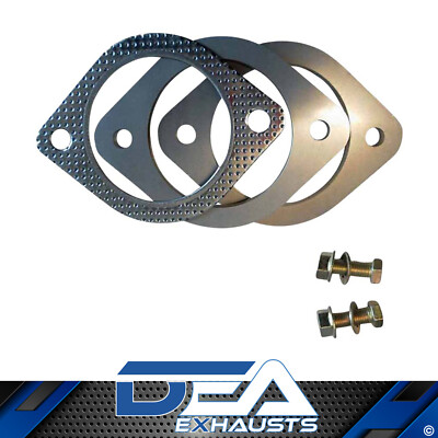 Exhaust Flange Plates To Suit 2.5 Inch Tube With Gaskets And Nuts And ...