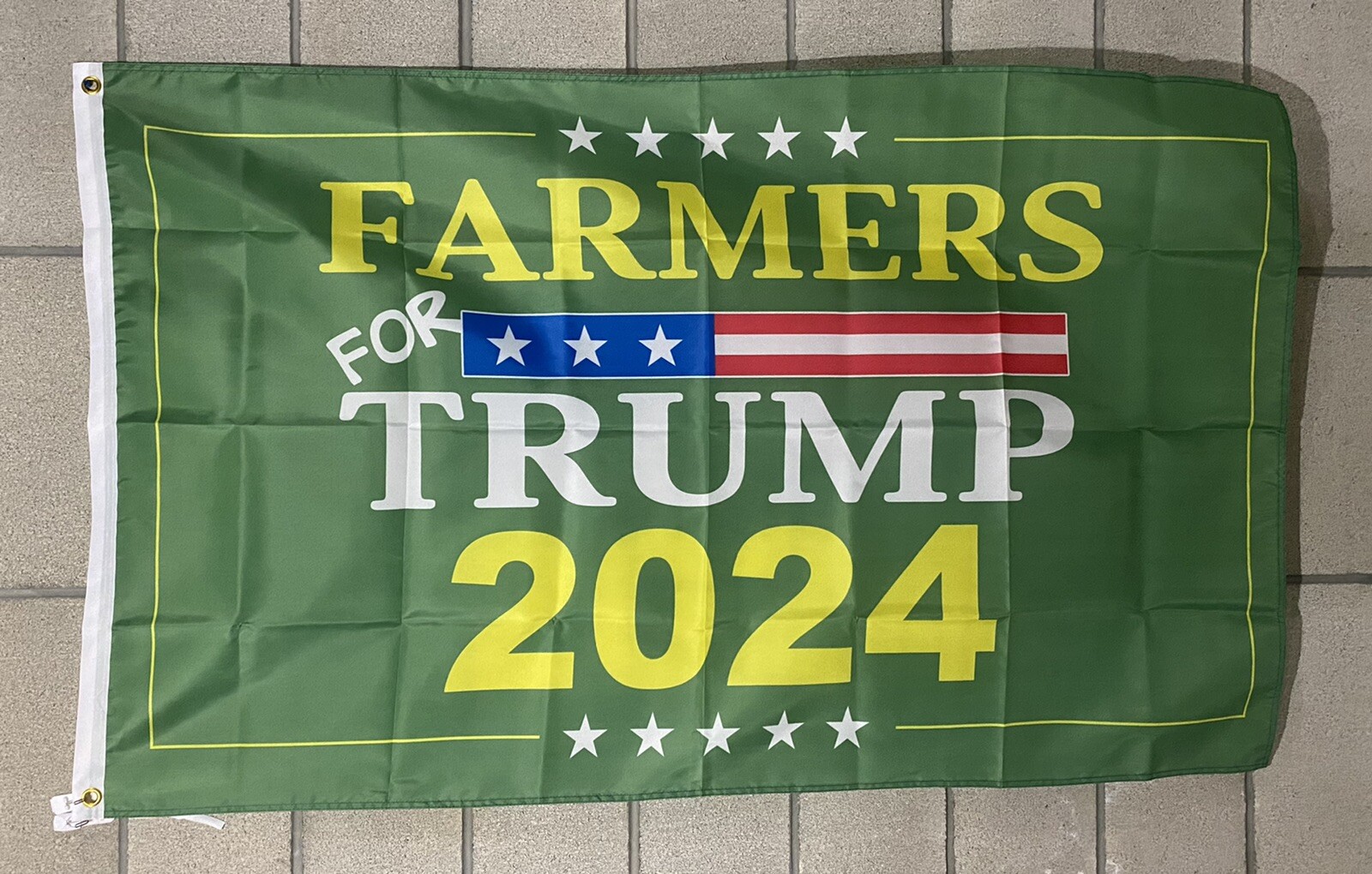 Donald Trump Flag FREE SHIP Farmers John Deere Republican President 24 ...