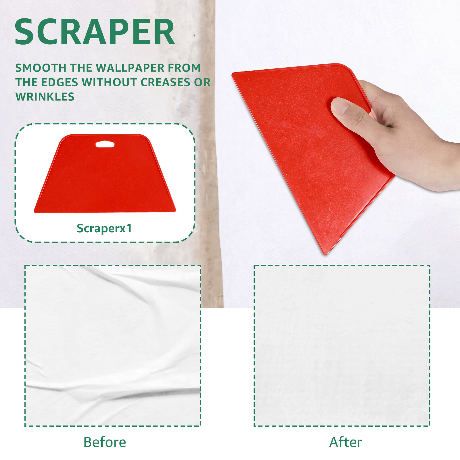 11Pcs Wallpaper Smoothing Tool Kit Reusable Wallpaper Tool Set Wall ...