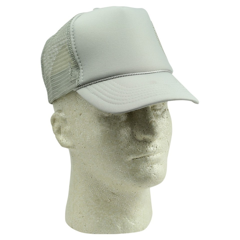 Youth Trucker Hat Ball Cap Mesh Kids Blank Plain S XS Red Blue Gray ...