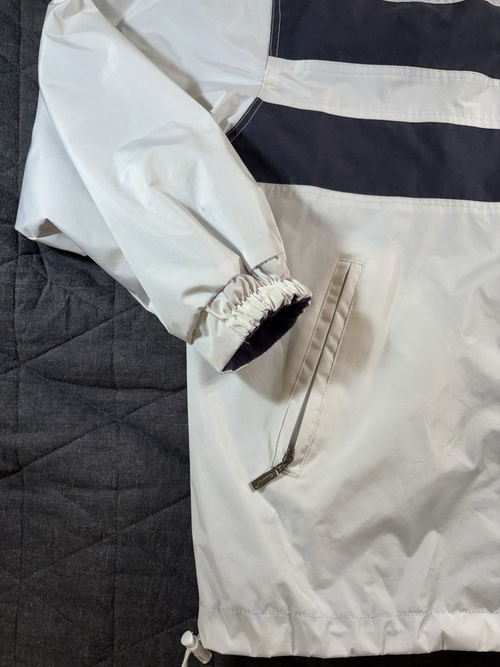 VTG Carmel California Reversible Fleece Windbreaker Jacket White Navy XL | eBay