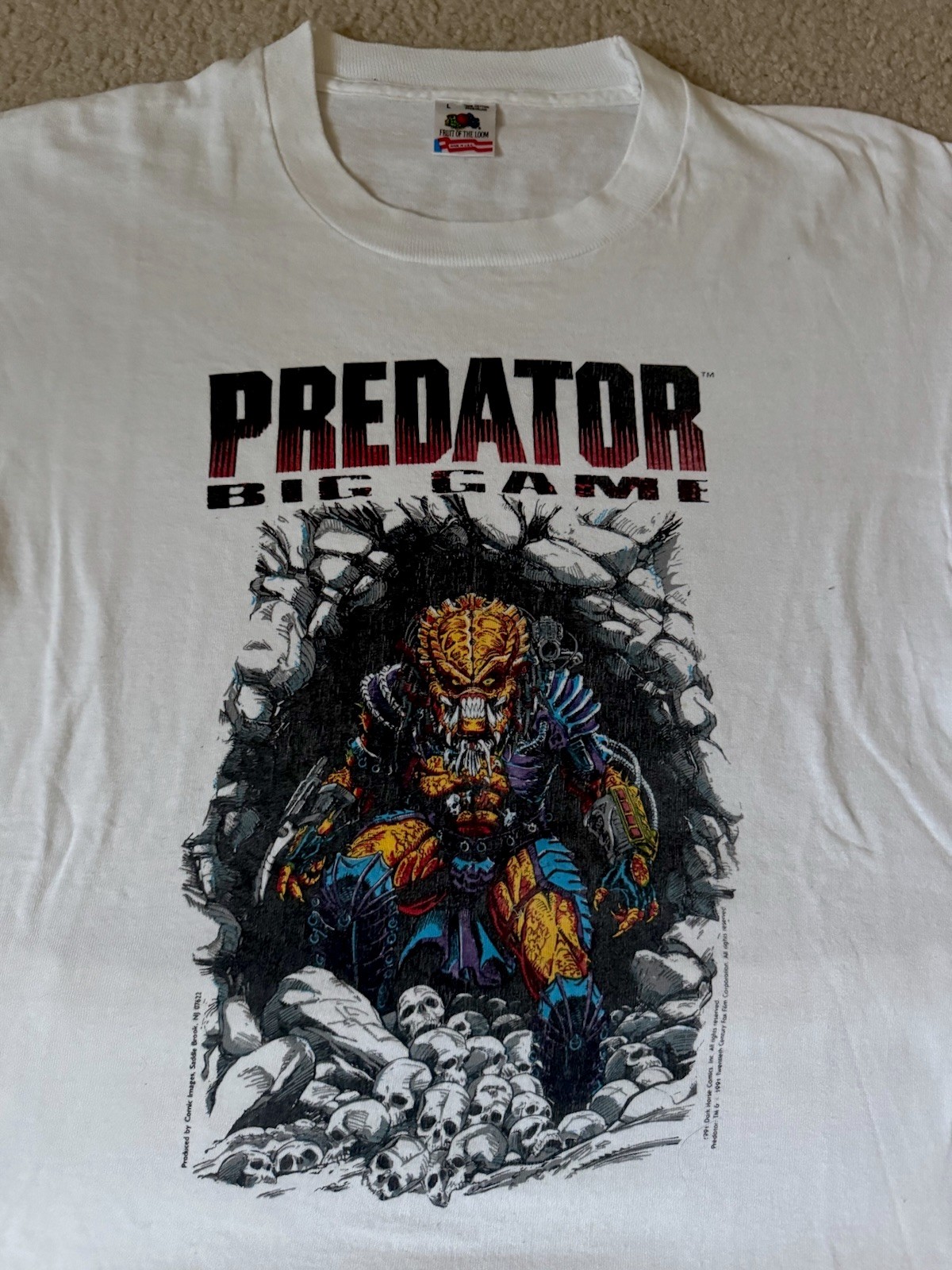1991 Predator Big Game Comic images Shirt Men’s Large - Gem