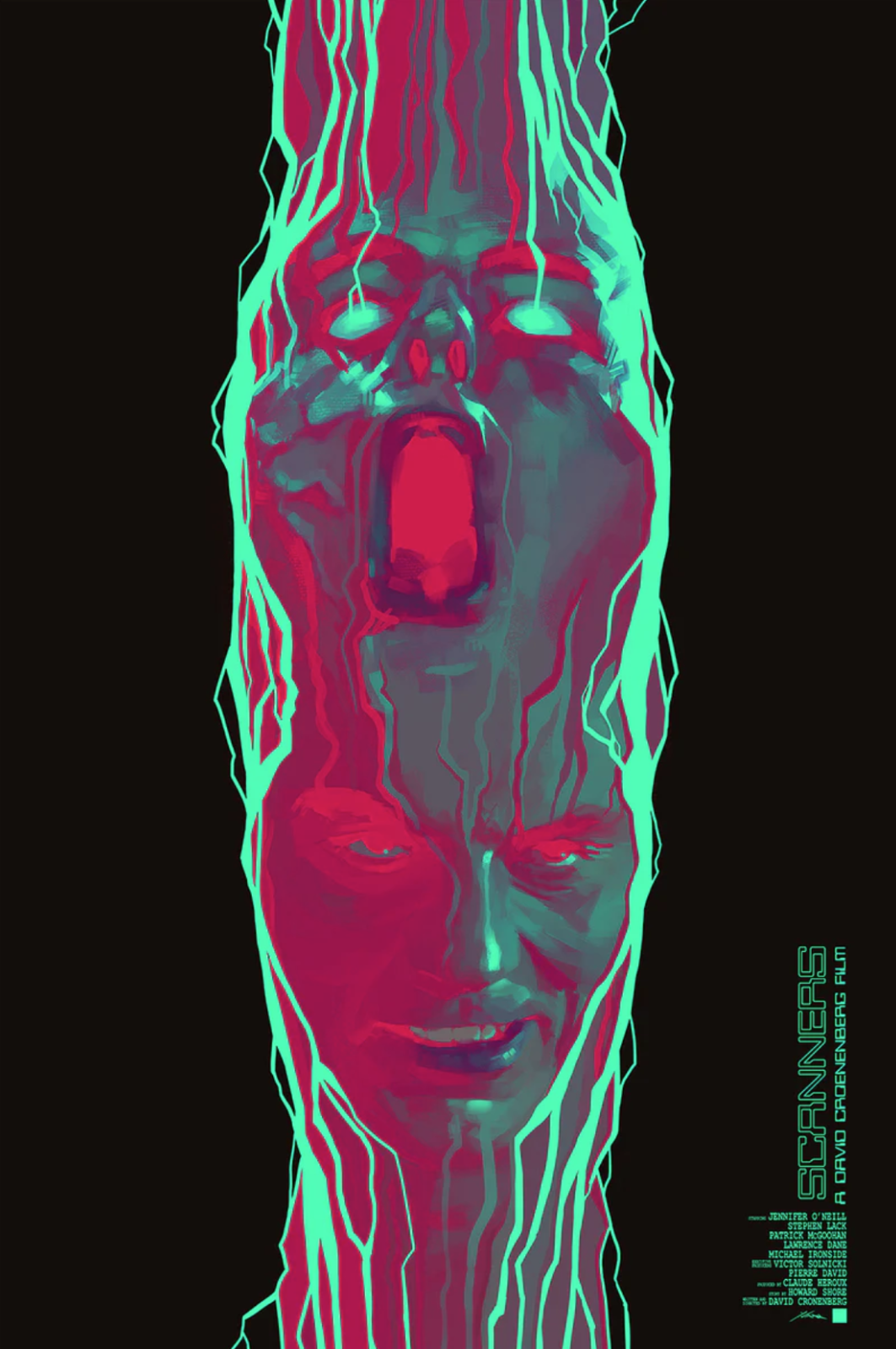 Scanners Yvan Quinet Movie Poster Giclee Print Art 16x24 Mondo ...