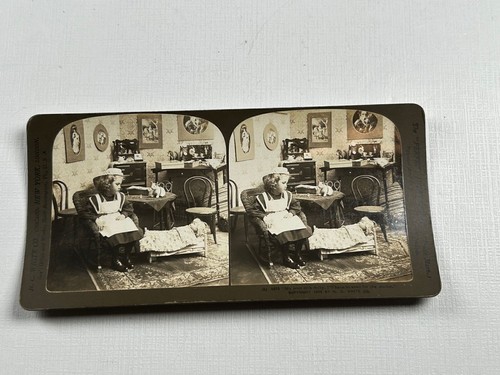 Stereoview Photo Little Girl Poor Sick Dolly Send for the Doctor | eBay