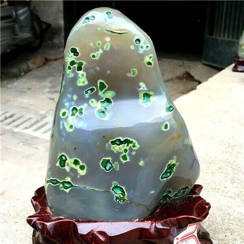 2.12Kg Beautiful Colourful agate Geode polishing furnishing article ...