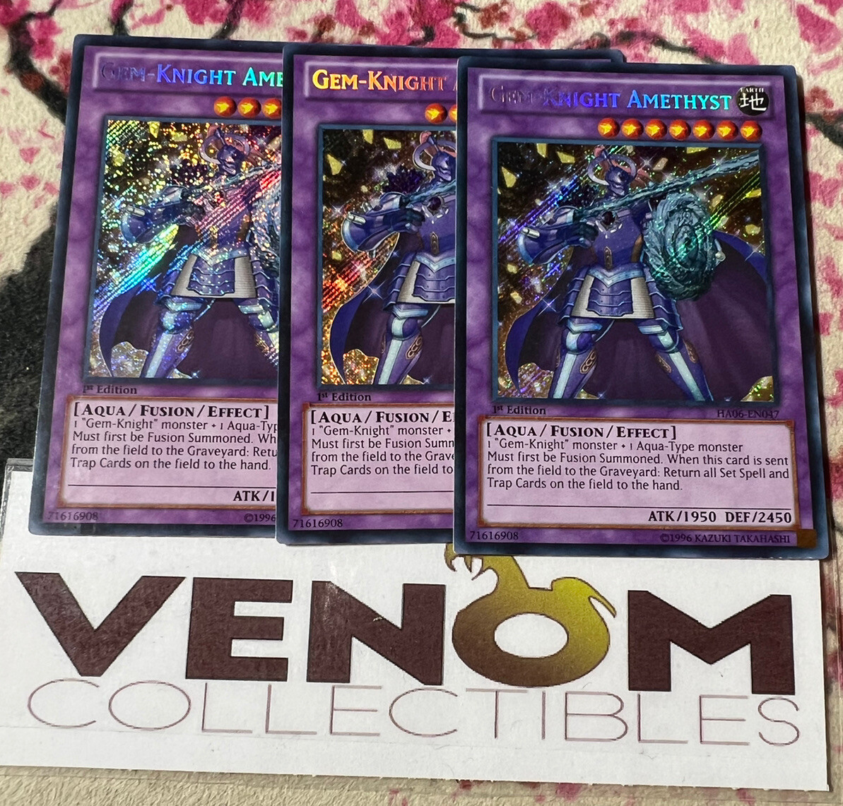 3x (M/NM) - Gem-Knight Amethyst - HA06-EN047 - Secret Rare - 1st ...