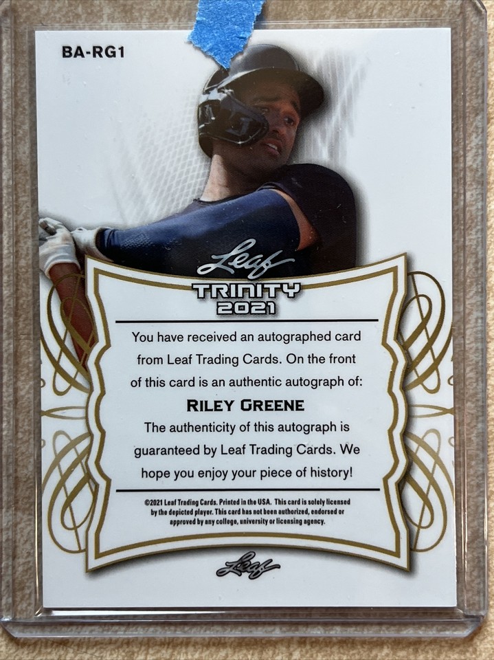 2021 Leaf Trinity Riley Greene Autograph Detroit Tigers | eBay