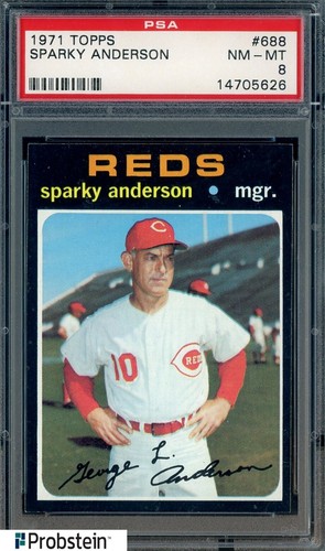 1971 Topps #688 Sparky Anderson Cincinnati Reds HOF PSA 8 NM-MT | eBay