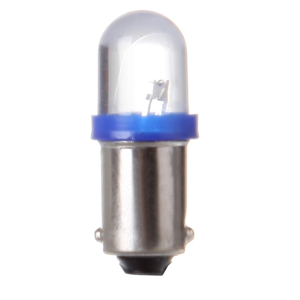 10x 12V LED Light Bulbs Blue BA9s 1895 H6W 53 57 3886X Bayonet For Car ...