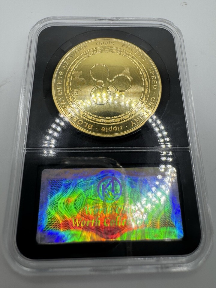 Gold Plate Ripple coin Commemorative Round Collectors Coin XRP Coin ...