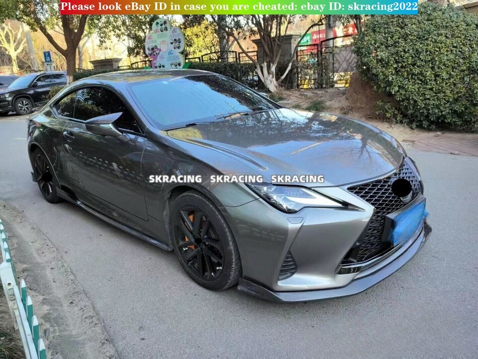 For Lexus RC300 RC350 F-Sport 2019+ Glossy Black Front Bumper Lip ...