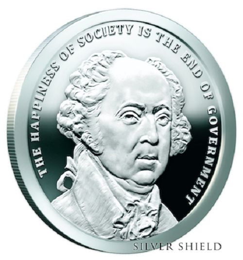 2017 1 oz Proof John Adams POTUS #2 SILVER SHIELD GROUP SSG SBSS 777 | eBay
