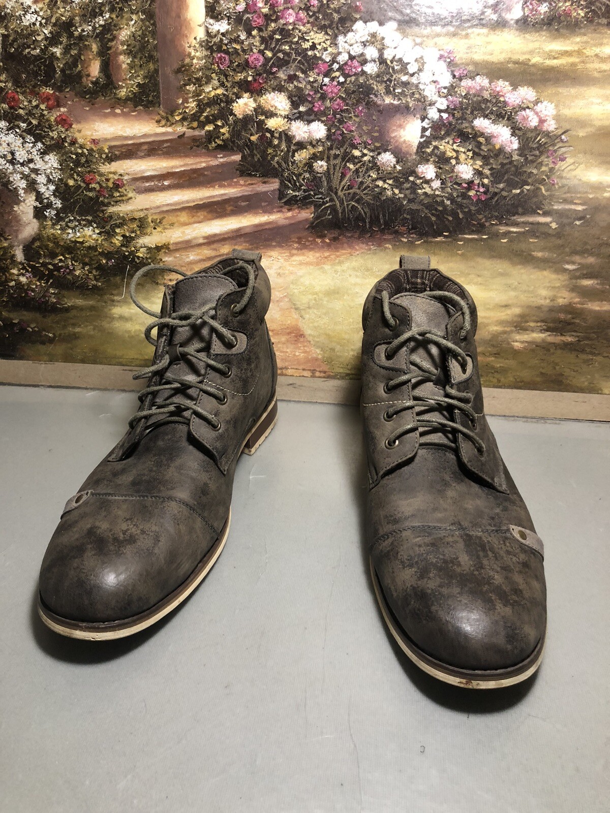 Ferro Aldo Men's "Colin" Classic Leather Mid-Top Lac… - Gem
