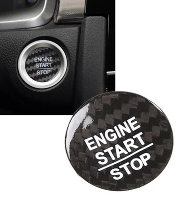 Real Carbon Fiber Red Engine Start Button Overlay Cover Fits 17-22 CRV ...