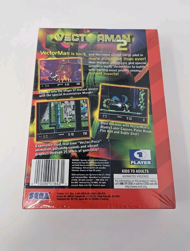 VECTORMAN 2 FIRST PRINT MADE IN USA SEGA GENESIS NEW SEALED | eBay