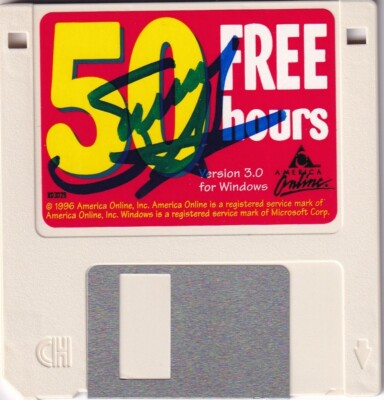 Sunny Signed 1996 AOL 50 Free Hours Disk BAS COA WWE HOF ECW Tammy Lynn ...