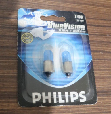 NEW PHILIPS BLUE VISION 4000K BAYONET GLOBE T4W 12V 4w (2) - PART ...