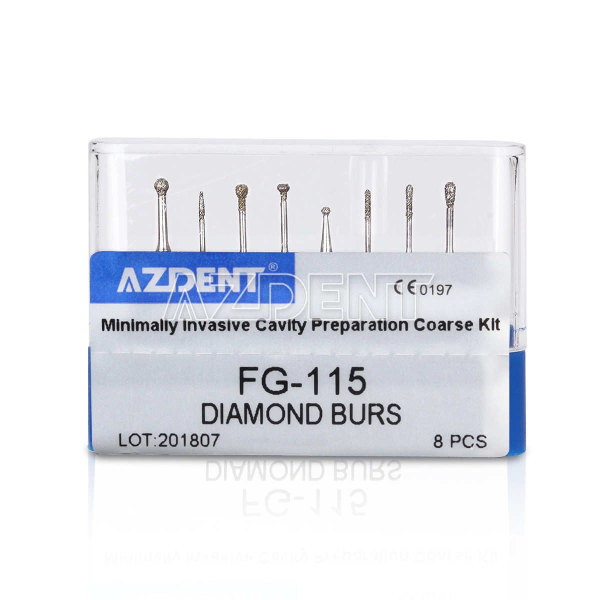 AZDENT Dental FG Diamond Burs Set Friction Grip for High Speed ...