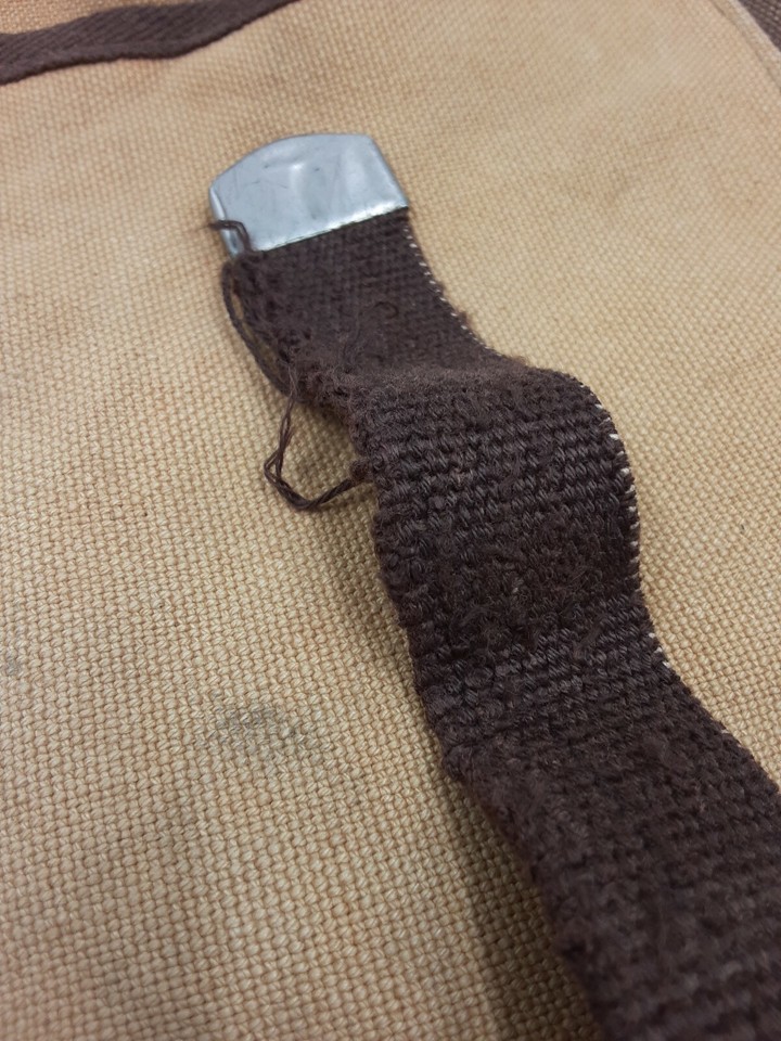 Classic Old-School Canvas Knapsack Rucksack Small Vintage Backpack Used ...