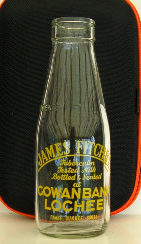 milk bottle : lovely old James Fitchett ( Dundee ) Lochee dairy | eBay