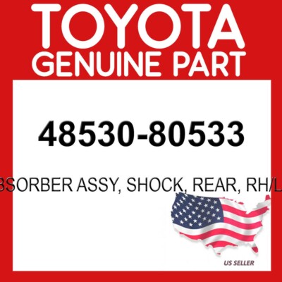 Toyota Genuine 48530-80533 Absorber Assy Shock Rear RH Or LH OEM ...