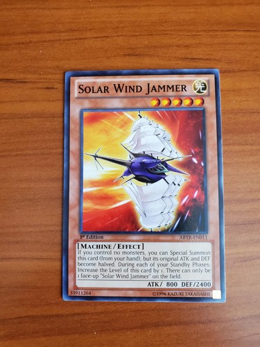 Solar Wind Jammer - Yugioh Abyss Rising 1st Edition - ABYR-EN011 - NM ...