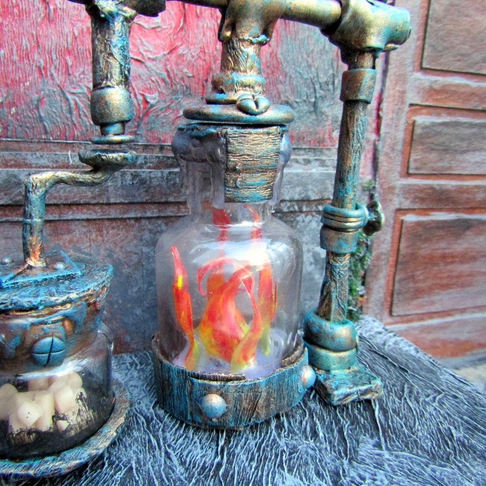 Miniature laboratory dollhouse artisan Alchemy witch Steampunk Haunted ...
