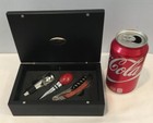 Trudeau Wine Set In Decorative Box Cork Screw, Pourer and Wine Bottle ...