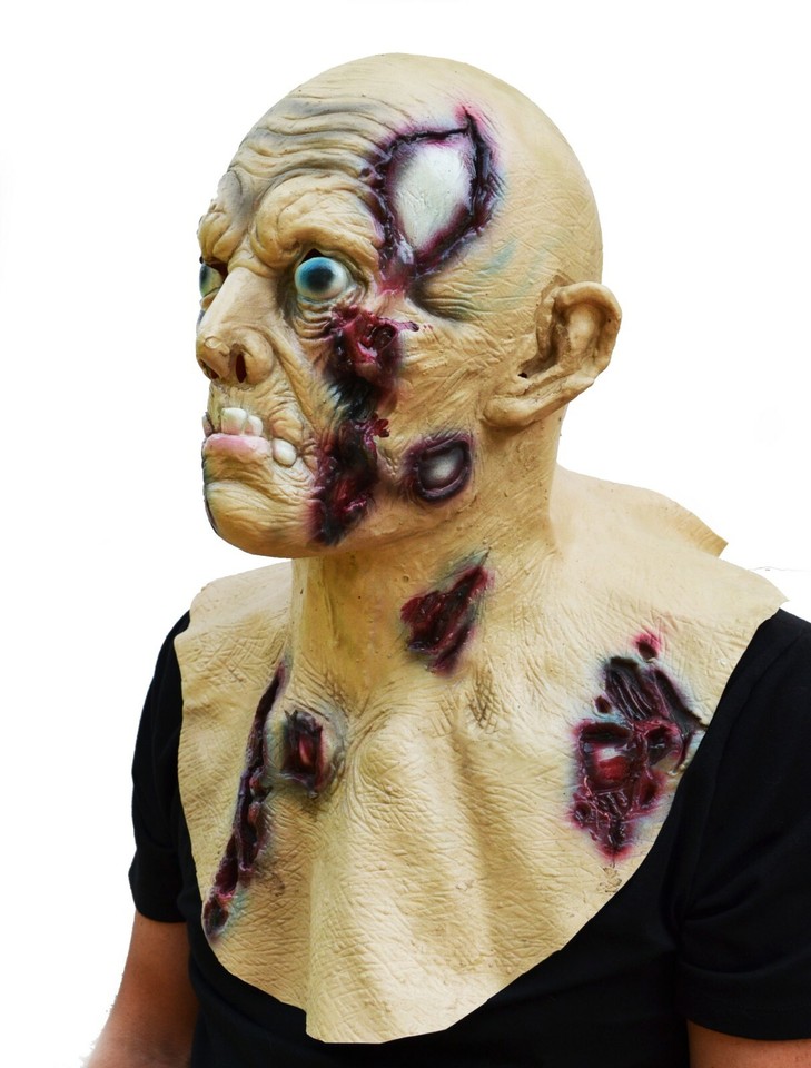 Scary Halloween Walking Dead Decaying Zombie Skeleton Latex with Chest ...
