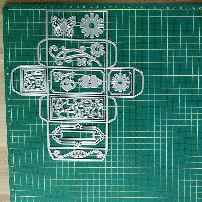 3D Gift Box Metal Cutting Dies Embossing Stencils DIY Scrapbooking ...