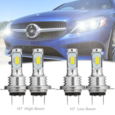 4X Combo LED Headlight Bulbs for Mercedes-Benz C250 C300 C350 Hi/Lo ...