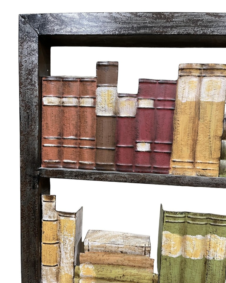 Hobby Lobby Vintage Sheet Metal Library Book Wall Art Frame Decorations ...