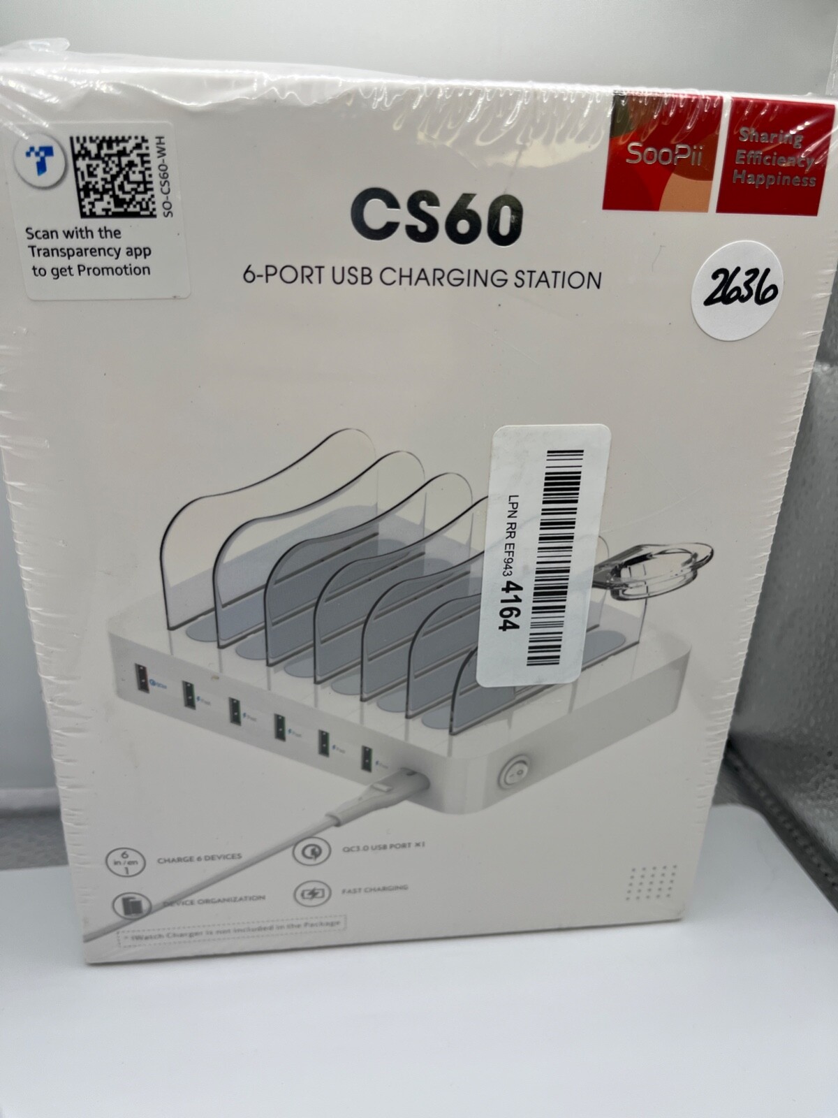 Soopii CS60 Quick Charge 3.0 60w/12A 6 port USB Charging Station SEALED | eBay