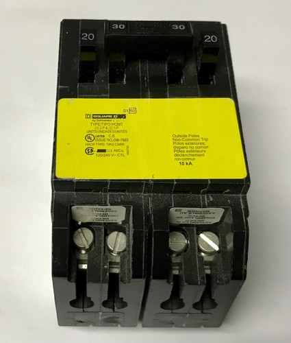 SQUARE D HOMT20202304201 Type HOMT Tandem Circuit Breaker 2 Pole 30 AMP ...