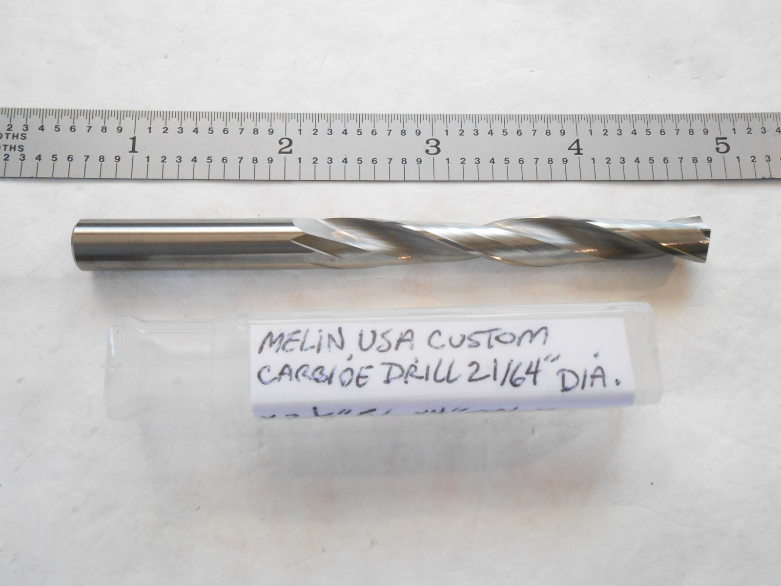 NEW MELIN TOOL USA 5XD 21/64" DIA. X 2-1/2" FL X 4" OAL SOLID CARBIDE ...