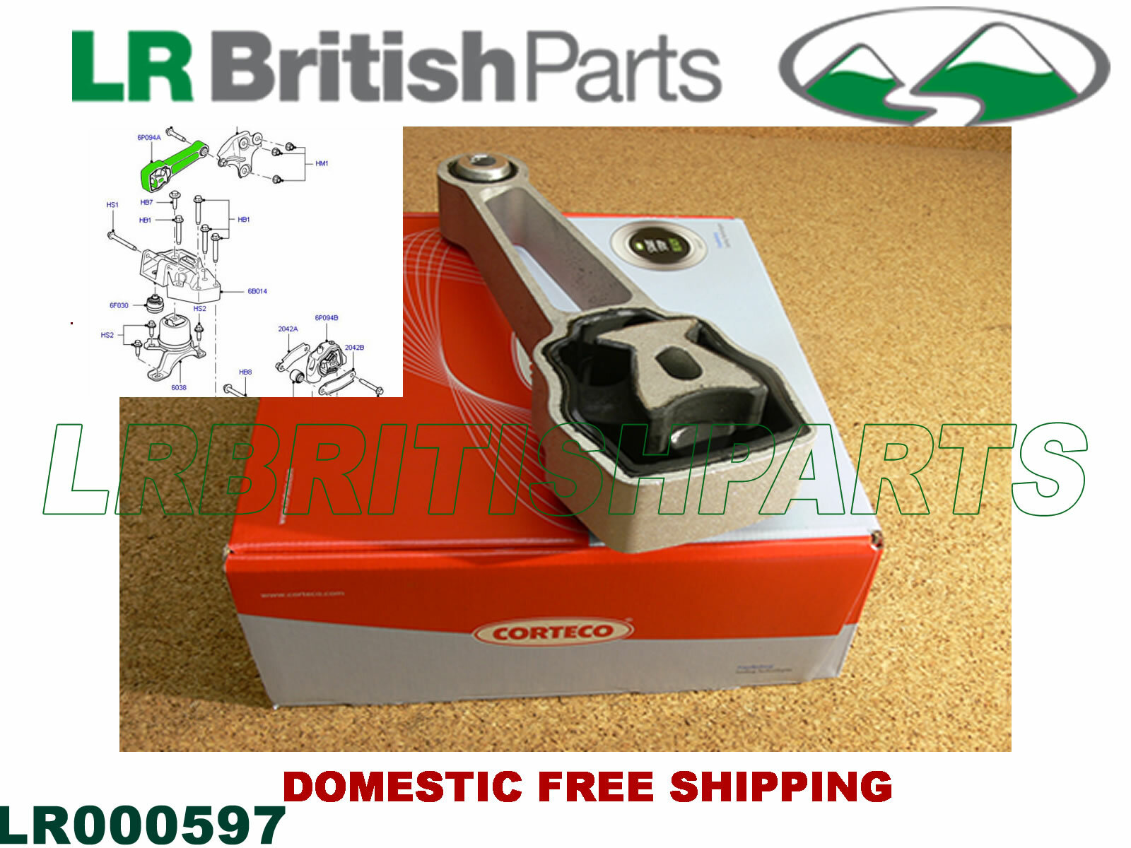 LAND ROVER ENGINE MOUNT UPPER LR2 R.R EVOQUE DISCOVERY SPORT 15 NEW ...
